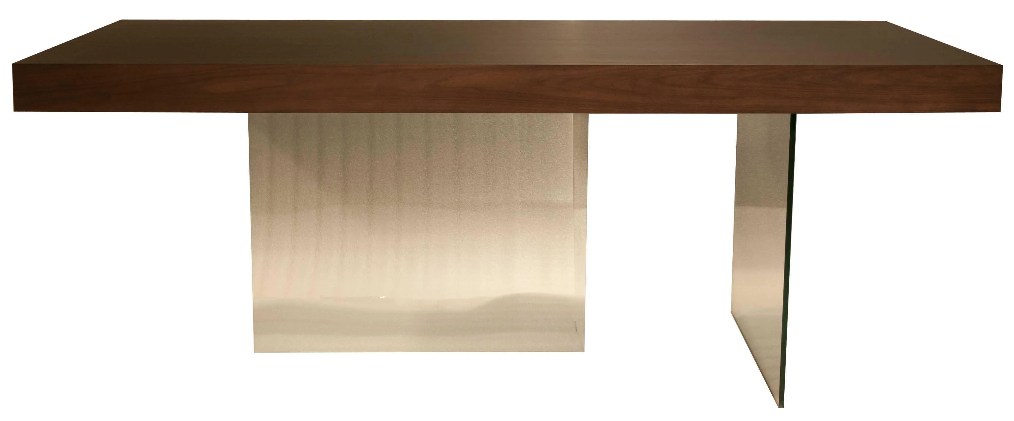 Essentials for Living Cleo Dining 1500-DT.DW Rectangular Wooden Top Dining Table with Glass ...